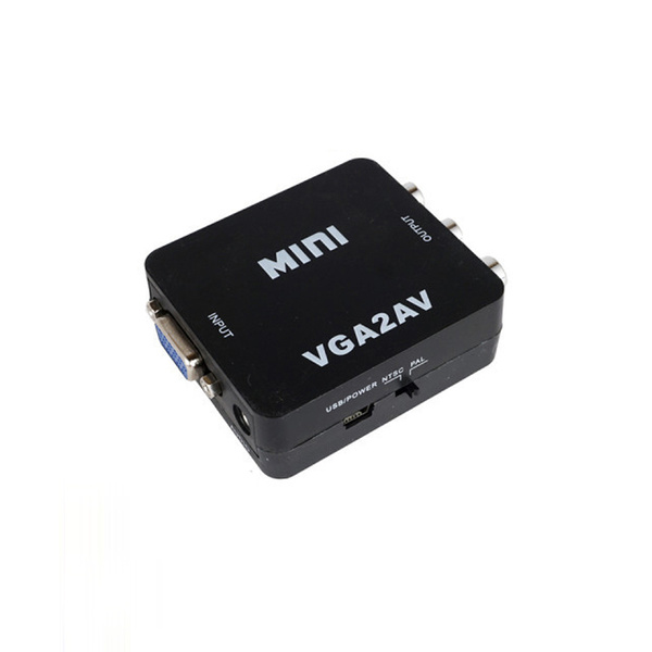 Конвертер-переходник VGA - AV (VGA in, AV out) USB кабель питания 1080p ...