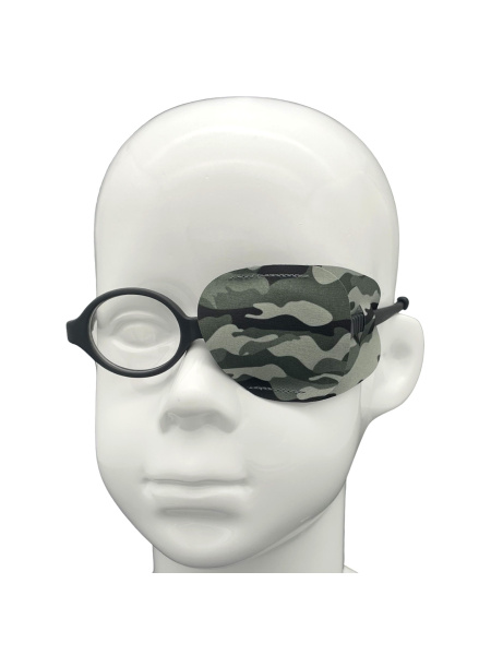 Окклюдер на очки eyeOK "Military Grey", камуфляж серый, анатомический ...