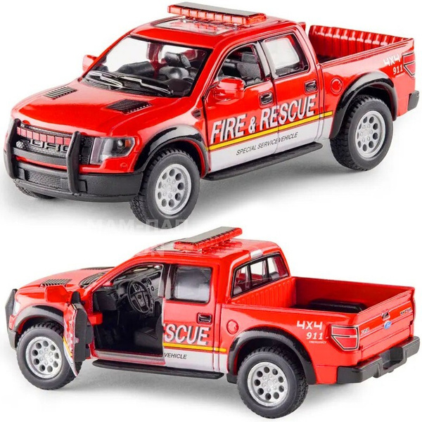 Машинка металлическая Kinsmart 1:46 2013 Ford F-150 SVT Raptor Fire ...