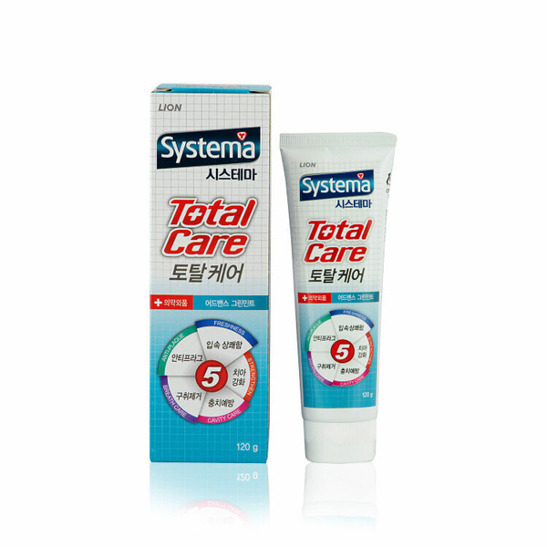 Зубная паста CJ Lion Systema Total Care комплексный уход, мята, 120 гр - купить с доставкой по ...