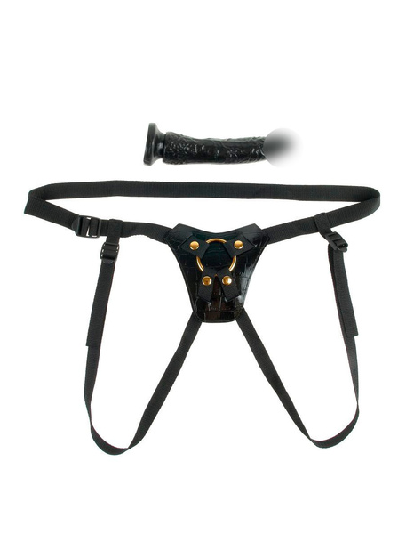 Страпон на трусиках из перфорированной кожи Designer Strap-On - купить ...