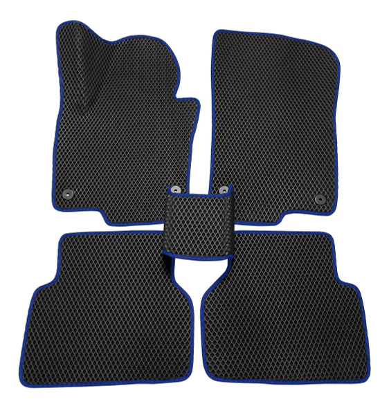 Коврики в салон автомобиля EvaTeka SEL, цвет черный, синий - купить по выгодной цене в интернет ...
