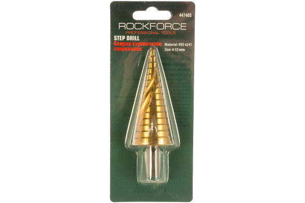 Сверло ступенчатое HSS 4241(4-32мм), в блистере ROCKFORCE - купить по выгодной цене в интернет ...