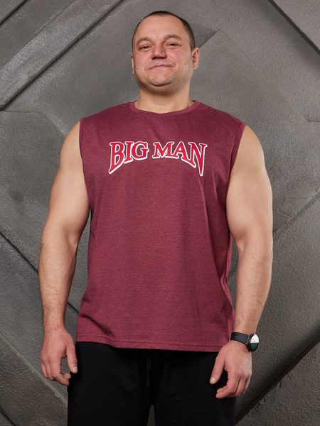 Футболка MR. BIGMAN, размер 66, цвет бордовый, 80% хлопок, 20% полиэстер - купить по выгодной ...