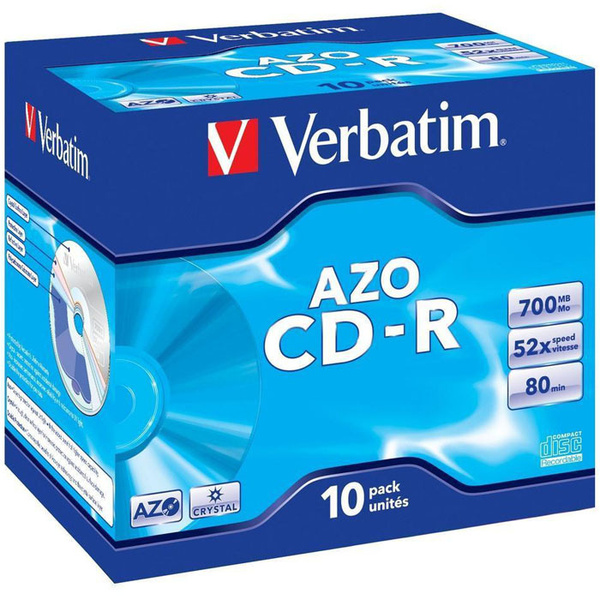Оптический диск CDR диск Verbatim DL 700Mb 52x Jewel Case 10шт. (43327 ...