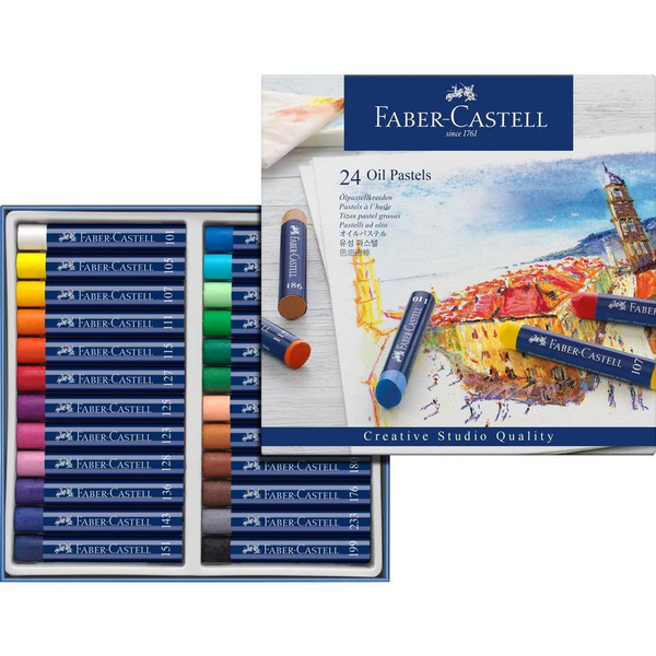 Пастель масляная Faber-Castell Oil Pastels, 24 цвета, картон. упак ...
