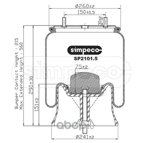 Пневморессора (416402) Simpeco SP21015023 - купить по доступным ценам в ...