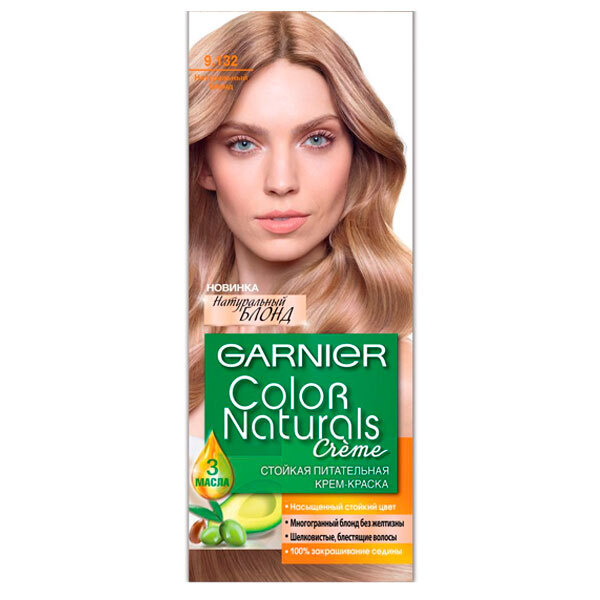 GARNIER Краска для волос Color Naturals 9.132 Натуральный блонд 110 мл ...