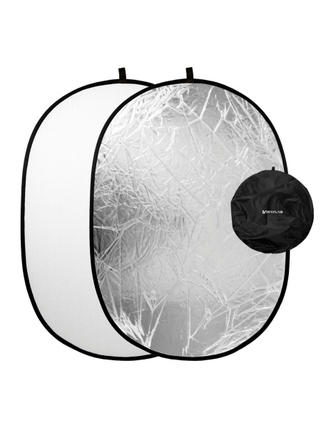 Отражатель 2в1 Raylab RF-09 белый/серебристый 120*180см , отражатель ...