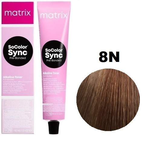 Matrix Color Sync Крем-краска для волос 8N светлый блондин натуральный ...