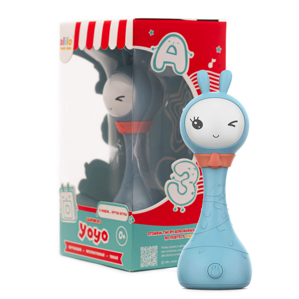 Музыкальная интерактивная обучающая игрушка Умный зайка alilo R1+ Yoyo. Белый шум, музыкальное ...