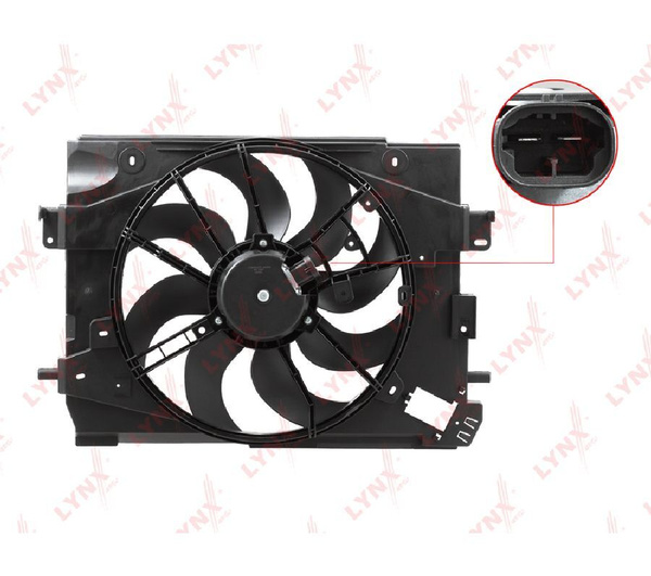 RF-1567 вентилятор охлаждения Renault Clio IV/Kaptur/Logan/Stepway II ...