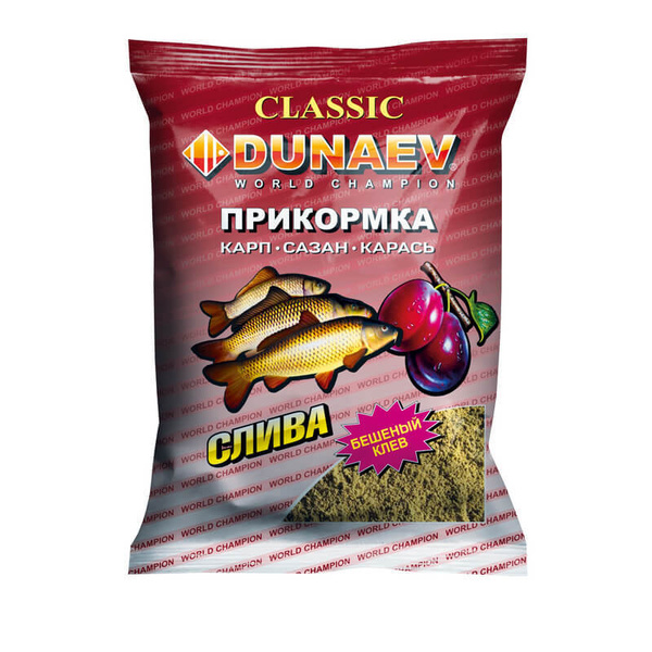 Прикормка для рыбалки Карп Слива 0.9кг Дунаев / Прикормка натуральная "DUNAEV КЛАССИКА" - купить ...