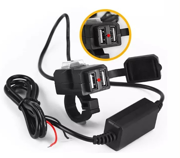 Зарядное устройство для мотоцикла с двумя USB-портами 5В/2А, зарядка на ...