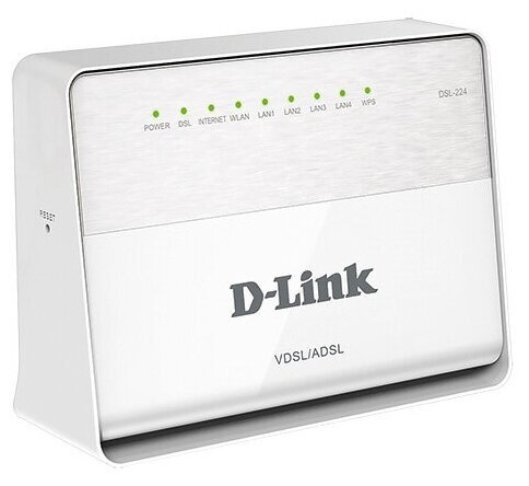 Роутер D-Link DSL-224/R1A VDSL2, белый, 2.4 ГГц купить по низкой цене с ...