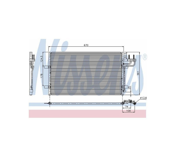 NS94663 VL818046FD5367 1234248 радиатор конд. Ford Focus II/C-Max 1.4/1 ...