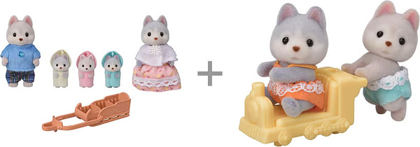 Семья Хаски и близнецы Хаски Sylvanian Families - купить с доставкой по ...
