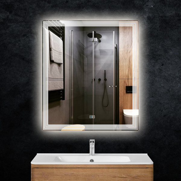 Зеркало для ванной AIR GLASS "Rodez", 80 см х 70 см - купить по ...
