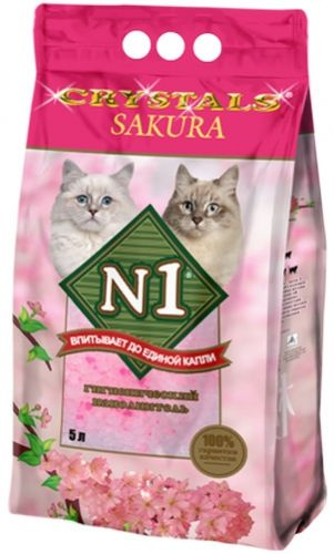№1 Наполнитель Crystals Sakura силикагелевый 5л - купить с доставкой по ...