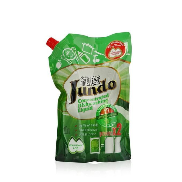 Jundo Гель для мытья посуды Green tea with Mint, концентрированный, с ...