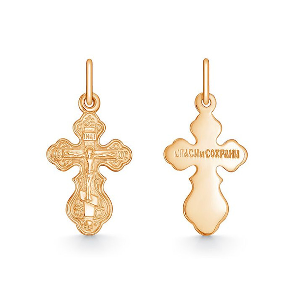 Крест золотой 585 православный крестик на крещение Argentum - купить с ...