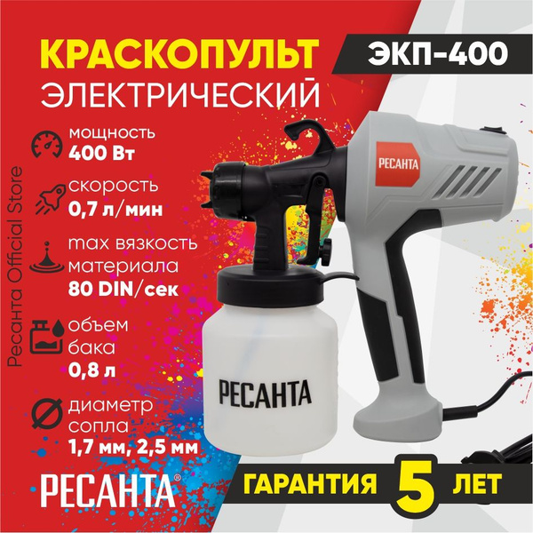 Электрический краскопульт Ресанта ЭКП-700В RESKR_ЭКП-400_57251 купить ...