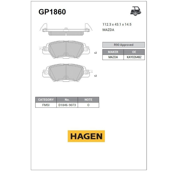 Колодки тормозные Sangsin Brake GP1860 Задние - купить по низким ценам ...