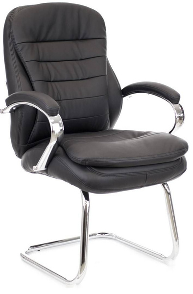 Кресло для посетителей Everprof Valencia CF - черное (экокожа) купить на OZON по низкой цене ...