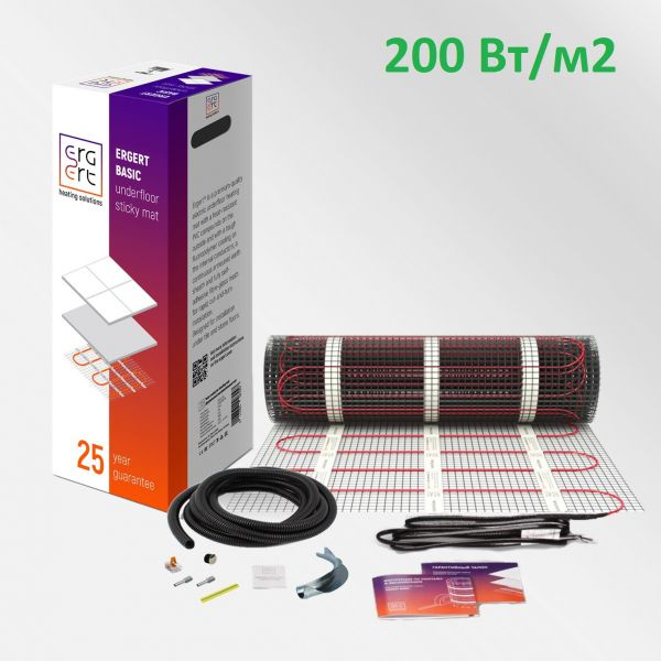 Нагревательный мат Ergert BASIC-200 2000 Вт, 10 кв.м. купить на OZON по ...