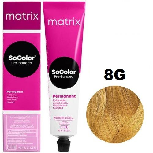Matrix SoColor крем краска для волос 8G светлый блондин золотистый 90мл ...