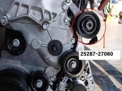 Шкив натяжителя ремня грм Hyundai / Kia (Mobis) 2528727060 - Hyundai ...