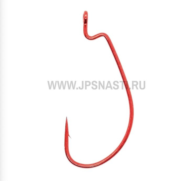 Крючки офсетные Vanfook Worm 55R, Red, #6/0 - купить с доставкой по ...