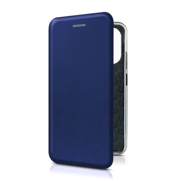 Чехол-книжка на Realme C33 / Реалми С33 из эко-кожи синяя, с магнитом ...