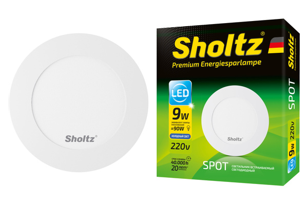 SHOLTZ Встраиваемый светильник, 9 Вт купить на OZON по низкой цене ...