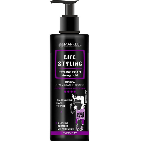 Markell Пенка для укладки волос LIFESTYLING супер сильная фиксация 195 ...