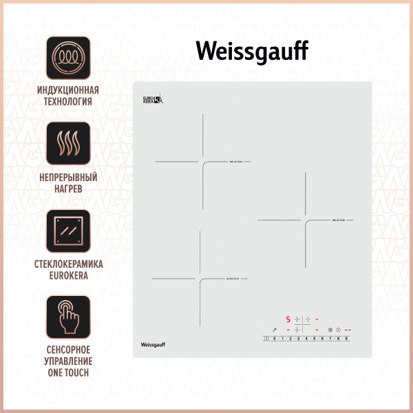Индукционная варочная панель Weissgauff HI 430 WSC купить по низкой ...