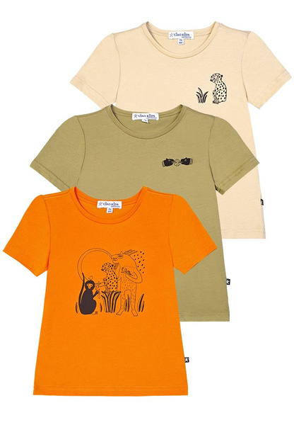 Комплект футболок Ciao Kids collection, размер 104, цвет бежевый, хаки ...