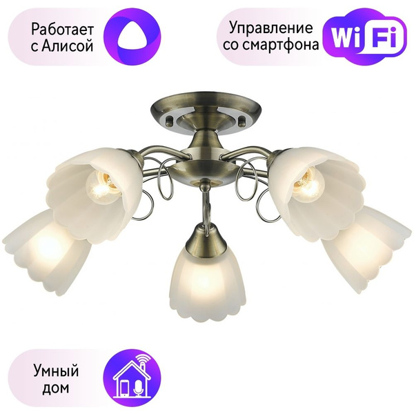Люстра с Алисой Velante 708-507-05-A купить на OZON по низкой цене ...