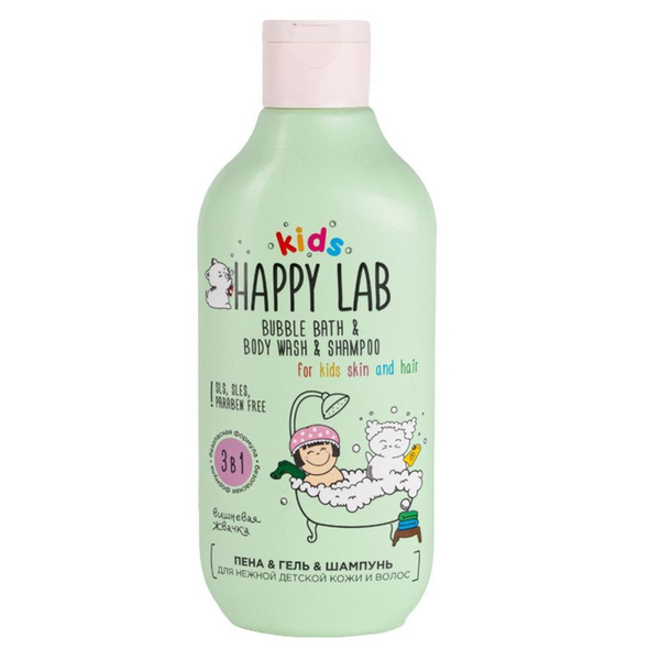 Happy Lab Kids Средство 3 в 1: пена, гель, шампунь 3 в 1 для нежной ...