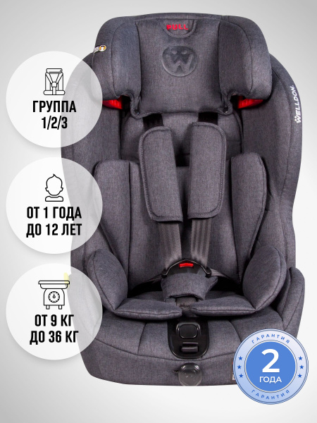 Автокресло Welldon Omni Penguin Fix Grey, детское автомобильное кресло ...