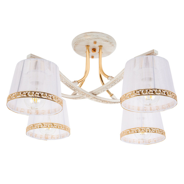 Люстра HIPER H016-4 / 4 плафона / E27 / 60Вт WHITE/GOLD - купить по ...