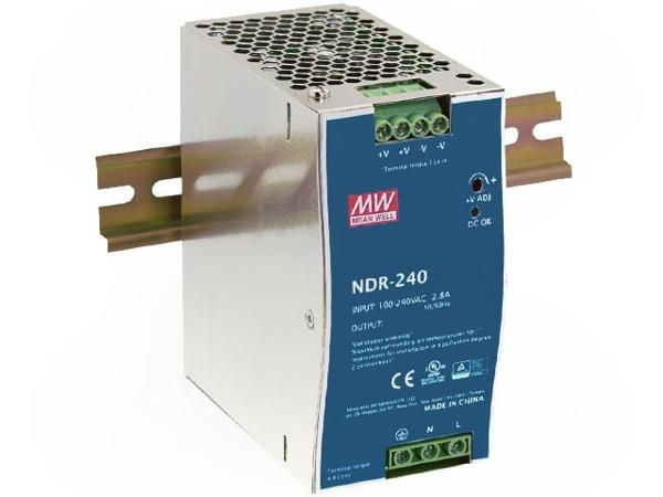 Блок питания MEAN WELL NDR-240-24 импульсный трансформатор 24 вольта ...