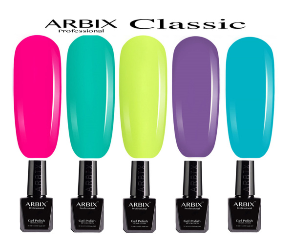 ARBIX Professional CLASSIC Насыщенные цвета, Гель-лаки 10мл. 5шт. в наборе. купить на OZON по ...
