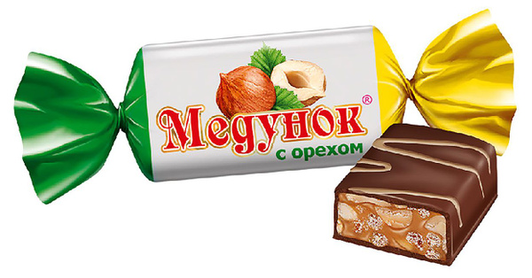Конфеты шоколадные Славянка Медунок с орехом, вес 1 кг - купить с ...