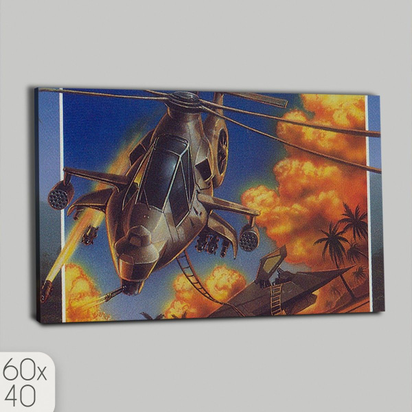 Картина интерьерная на холсте игра Jungle strike (Sega, Сега, 16 bit ...
