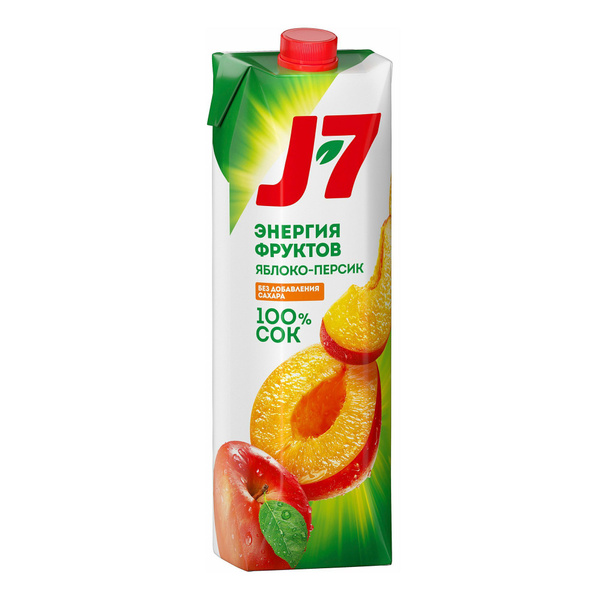 Сок J7 яблоко-персик мякотью 0,97 л - купить с доставкой по выгодным ...