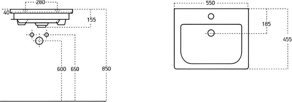 Раковина STWORKI 559642x55 см, белый купить по доступной цене с доставкой в интернет-магазине ...