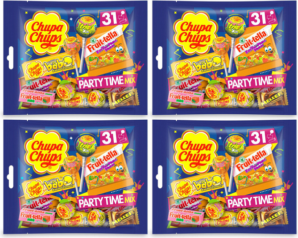 Набор кондитерских изделий Chupa Chups Party Time Mix, комплект: 4 упаковки по 380 г - купить с ...