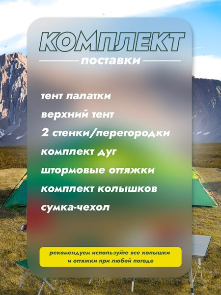 Палатка 4-местная MirCamping MIR 1100-4S - купить по выгодной цене в ...