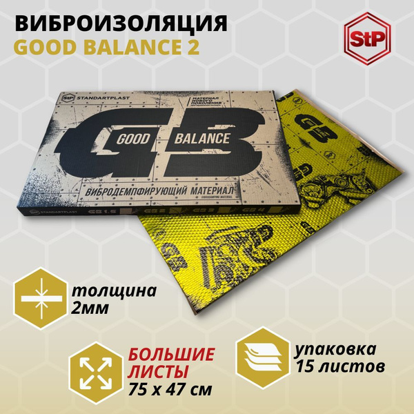 Шумоизоляция StP Good Balance 2 (15 листов), виброизоляция для авто ...